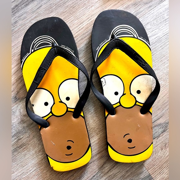 Shoes | Euc Homer Simpson Flip Flops Size 12 | Poshmark